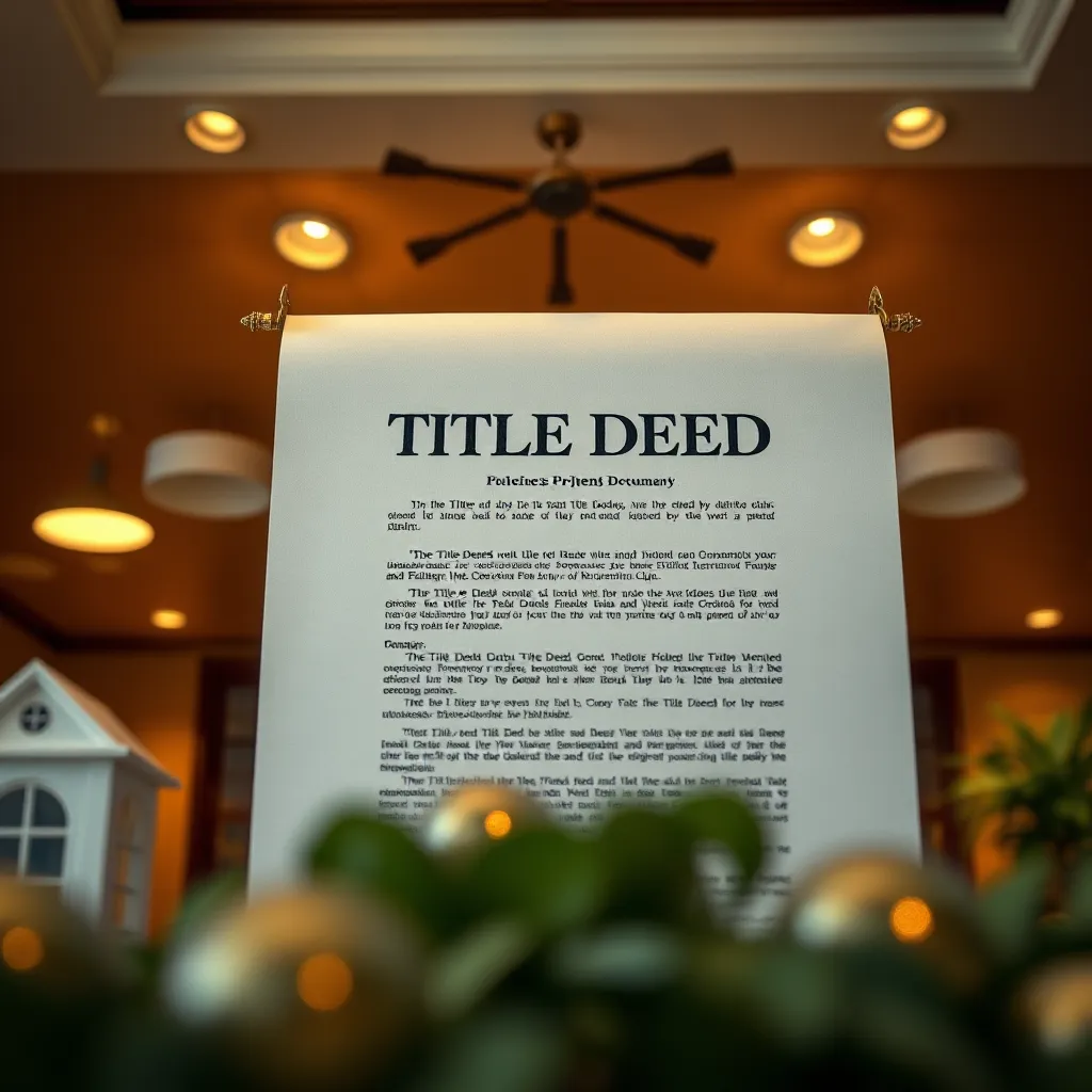 Understanding Title Deeds: A Comprehensive Overview